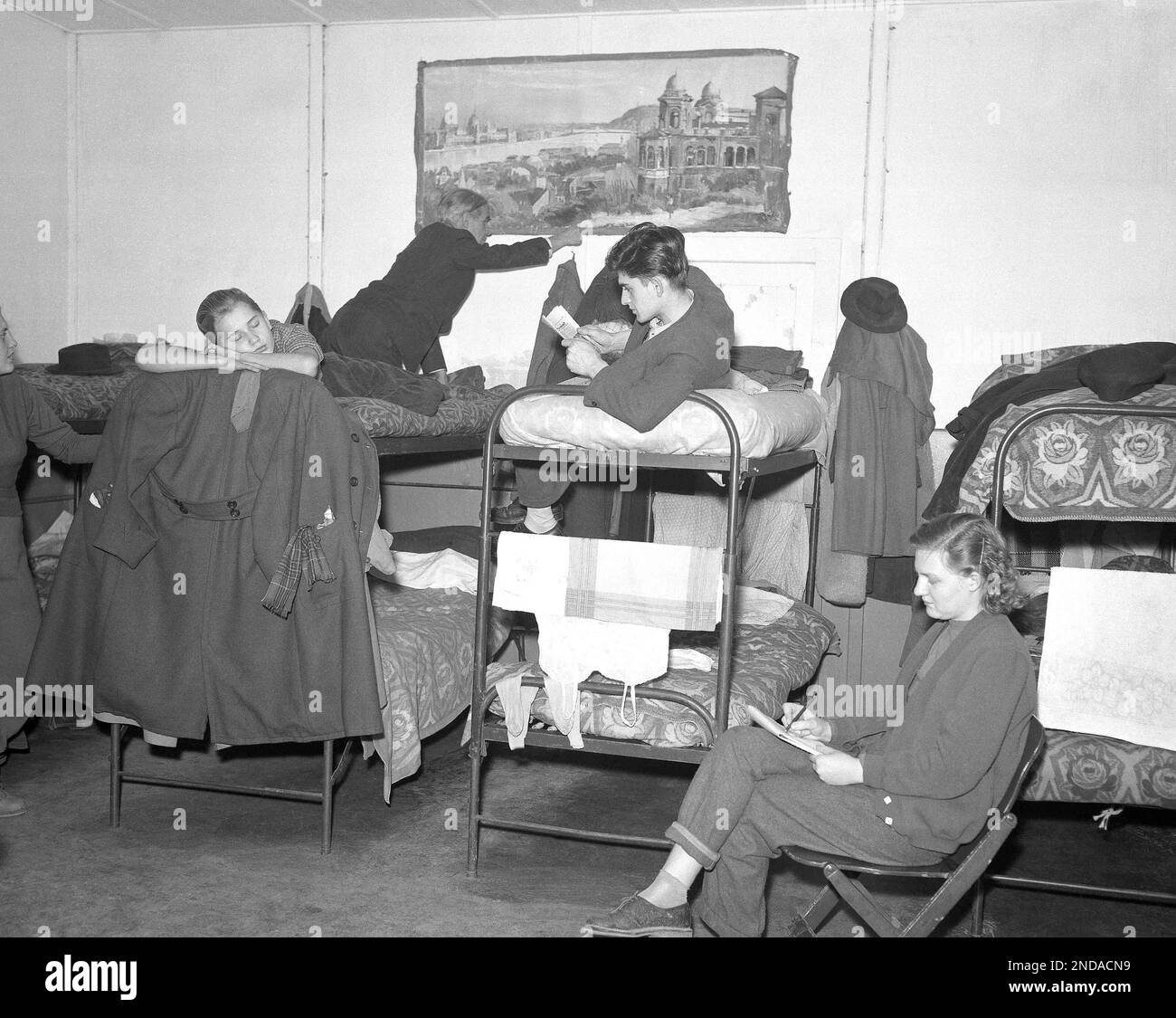 A typical room in the refugees’ camp at Wiener Neustadt, Dec. 3, 1956 ...