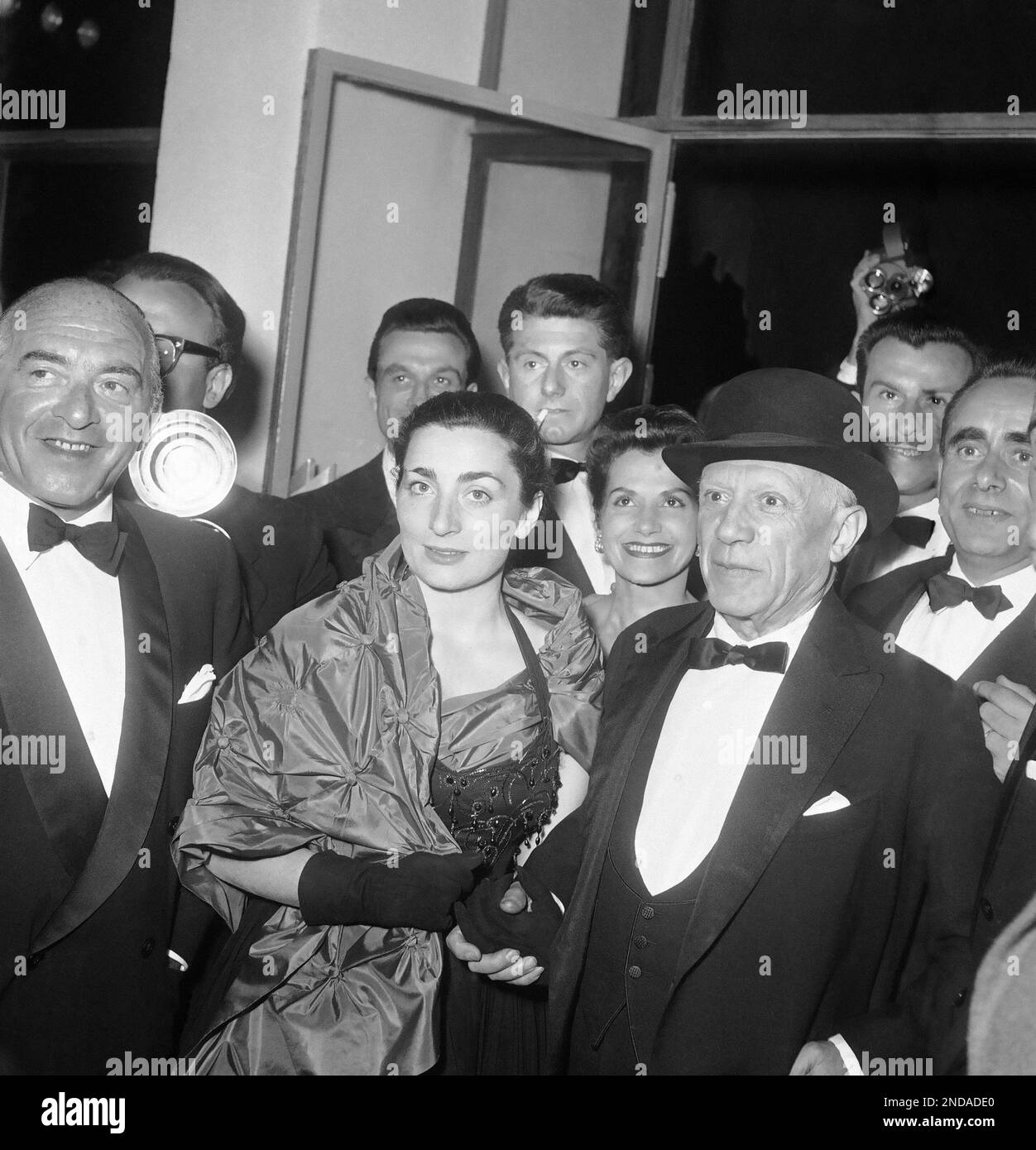 During the Cannes Film Festival Pablo Picasso and Jacqueline Roque as ...