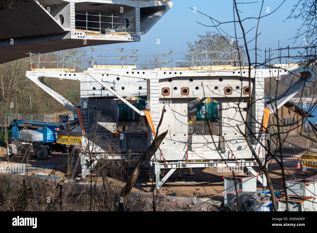 Denham, UK. 15th February, 2023. The HS2 High Speed Rail 2 Colne Valley ...