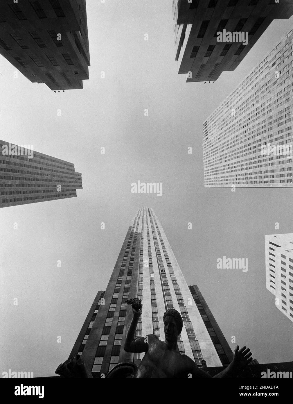 This unusual wide-angel view of New York’s Rockefeller Center looks ...