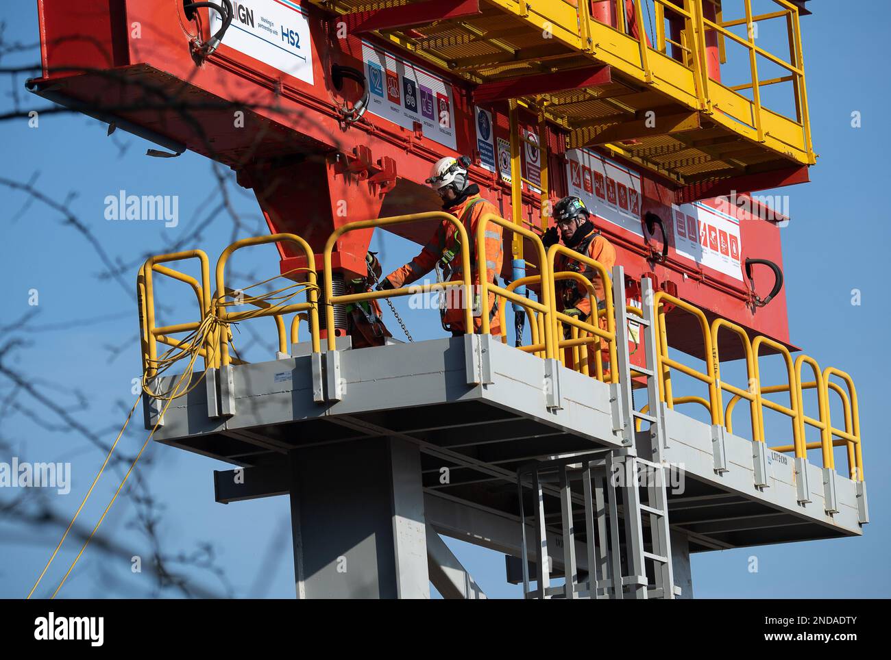 Denham, UK. 15th February, 2023. The HS2 High Speed Rail 2 Colne Valley ...