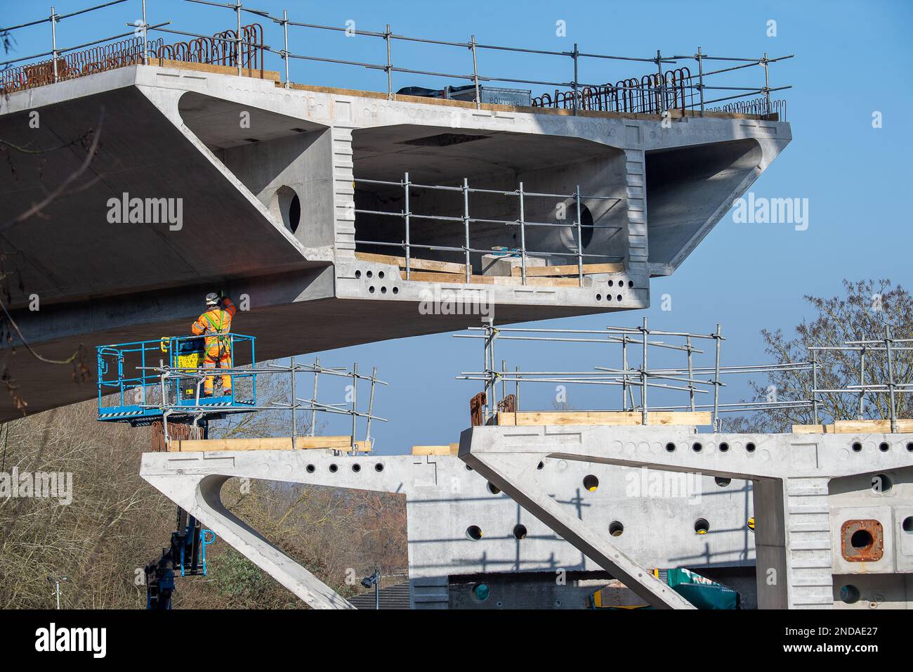 Denham, UK. 15th February, 2023. The HS2 High Speed Rail 2 Colne Valley ...