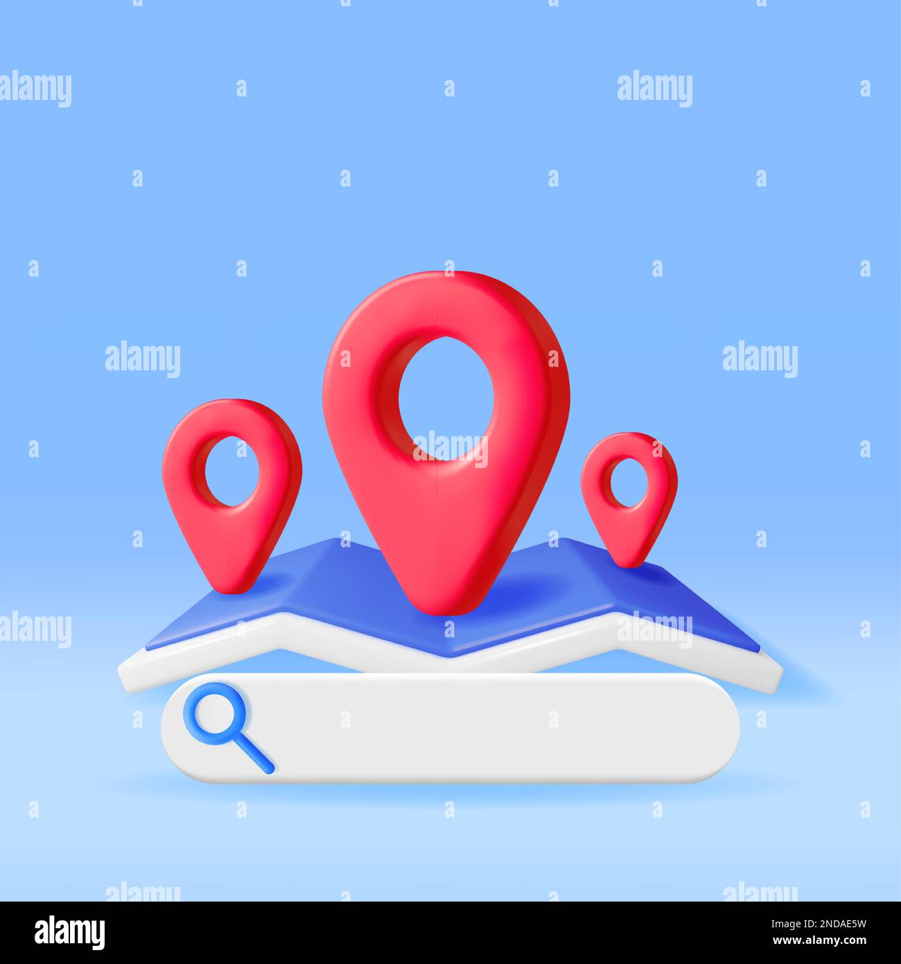 3D Location Folded Paper Map with Magnifying Glass Stock Vector Image ... 3D Location Folded Paper Map with Magnifying Glass Stock Vector Image ...