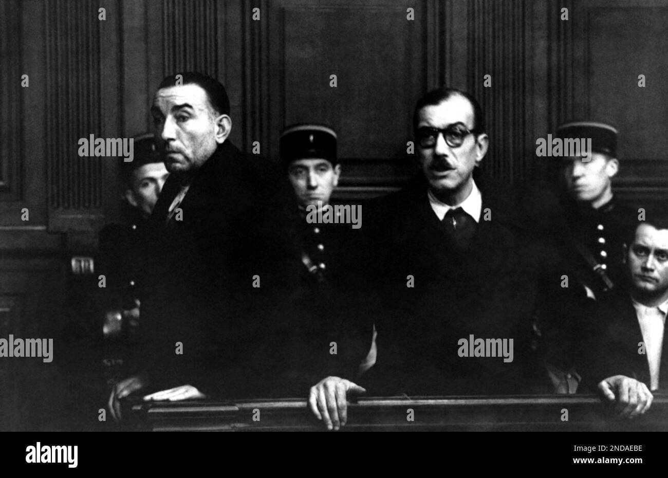 Henri Lafont, left, head of the French Gestapo, and Bony, his master ...