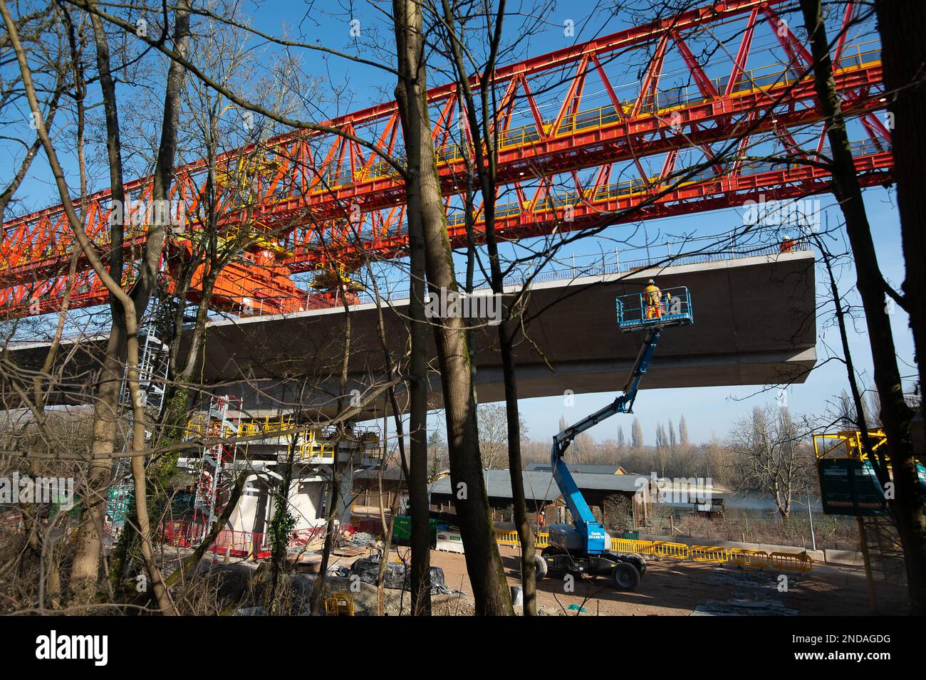 Denham, UK. 15th February, 2023. The HS2 High Speed Rail 2 Colne Valley ...