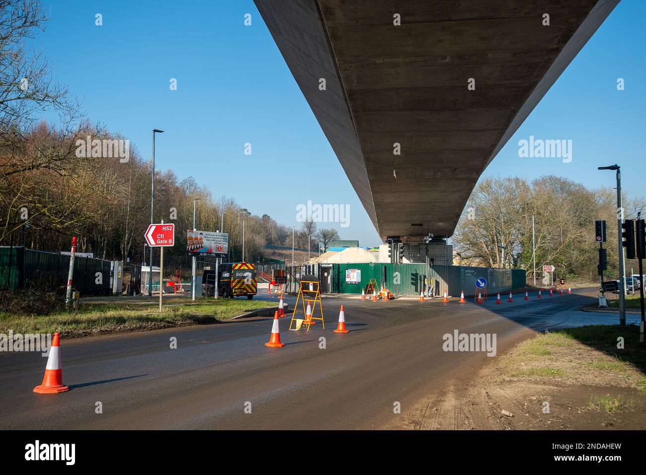 Denham, UK. 15th February, 2023. The HS2 High Speed Rail 2 Colne Valley ...