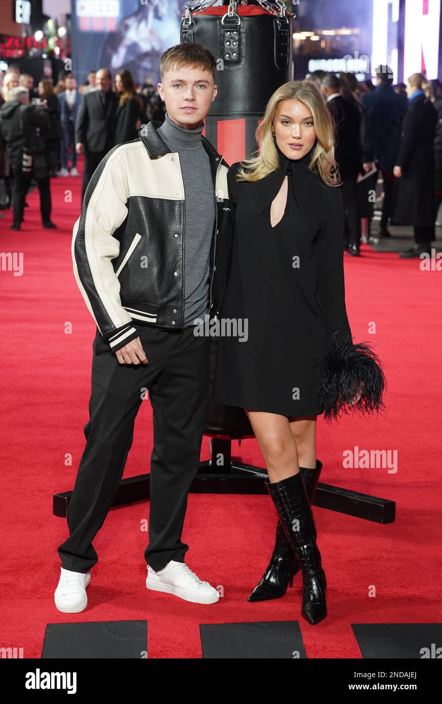 HRVY and Mimi Slinger attends the European premiere of Creed III at ...