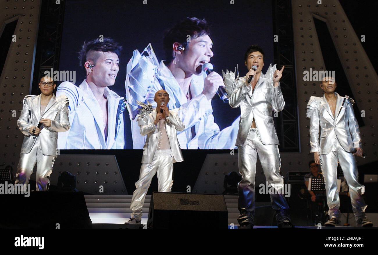 Hong Kong Cantopop musical group The Big Four, members from left ...