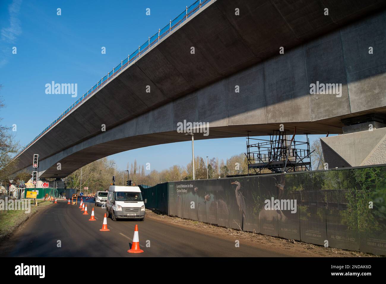 Denham, UK. 15th February, 2023. The HS2 High Speed Rail 2 Colne Valley ...