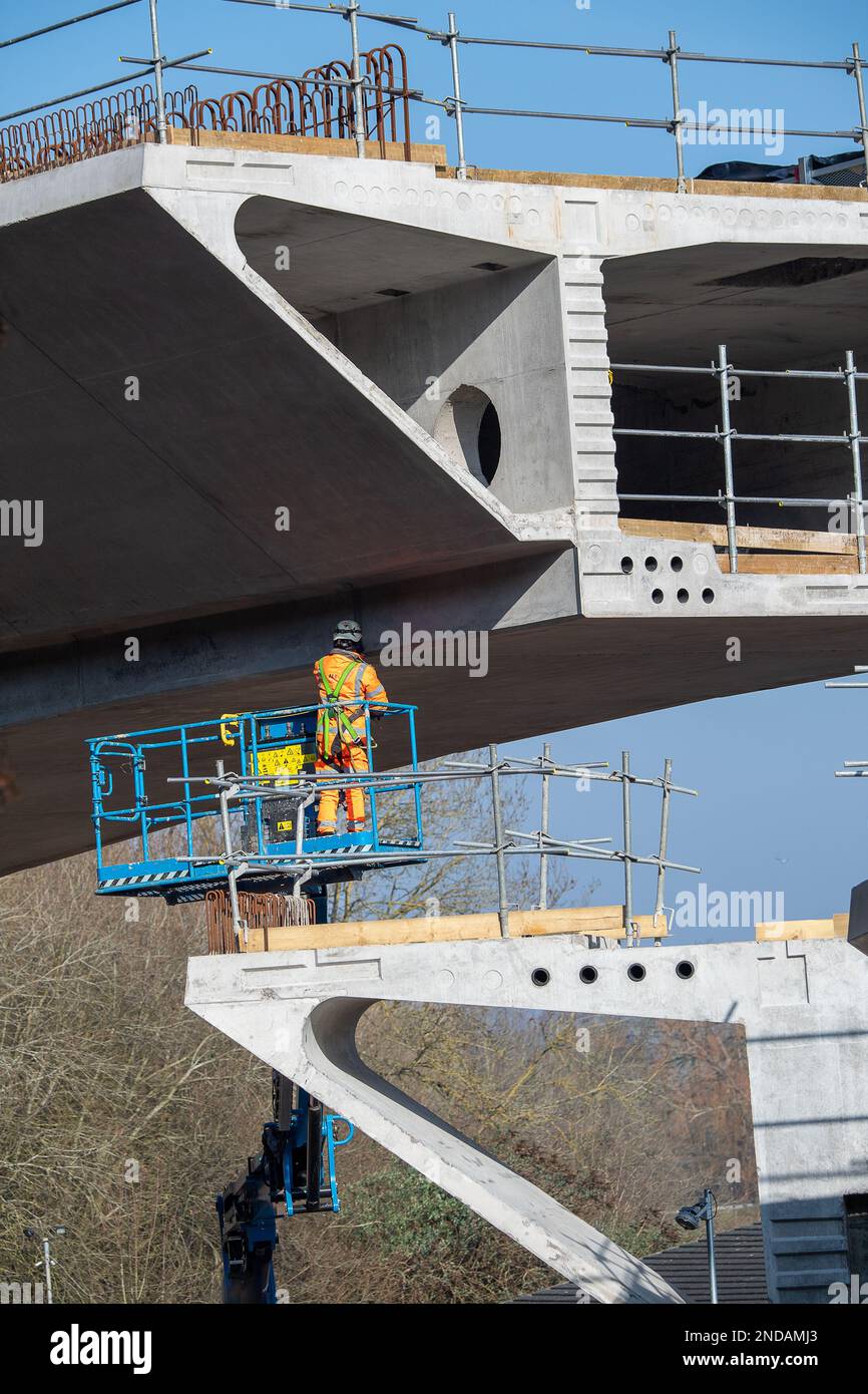 Denham, UK. 15th February, 2023. The HS2 High Speed Rail 2 Colne Valley ...