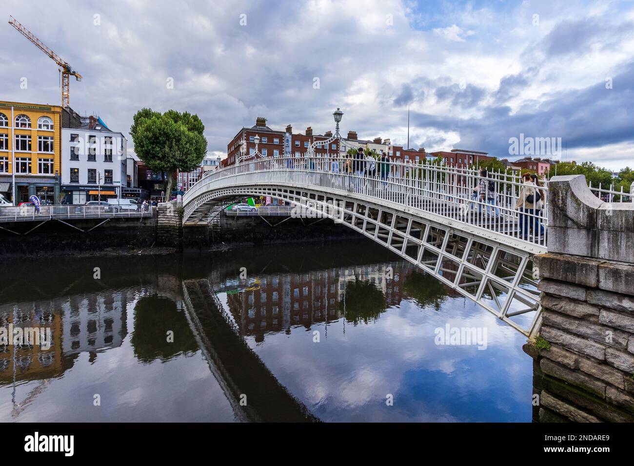 Ha'penny Bridge on a nice day Dublin Ireland Stock Photo - Alamy