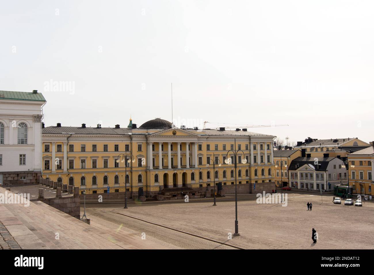 Beautiful buildings in a wide square. Helsinki downtown. Finland Stock ...