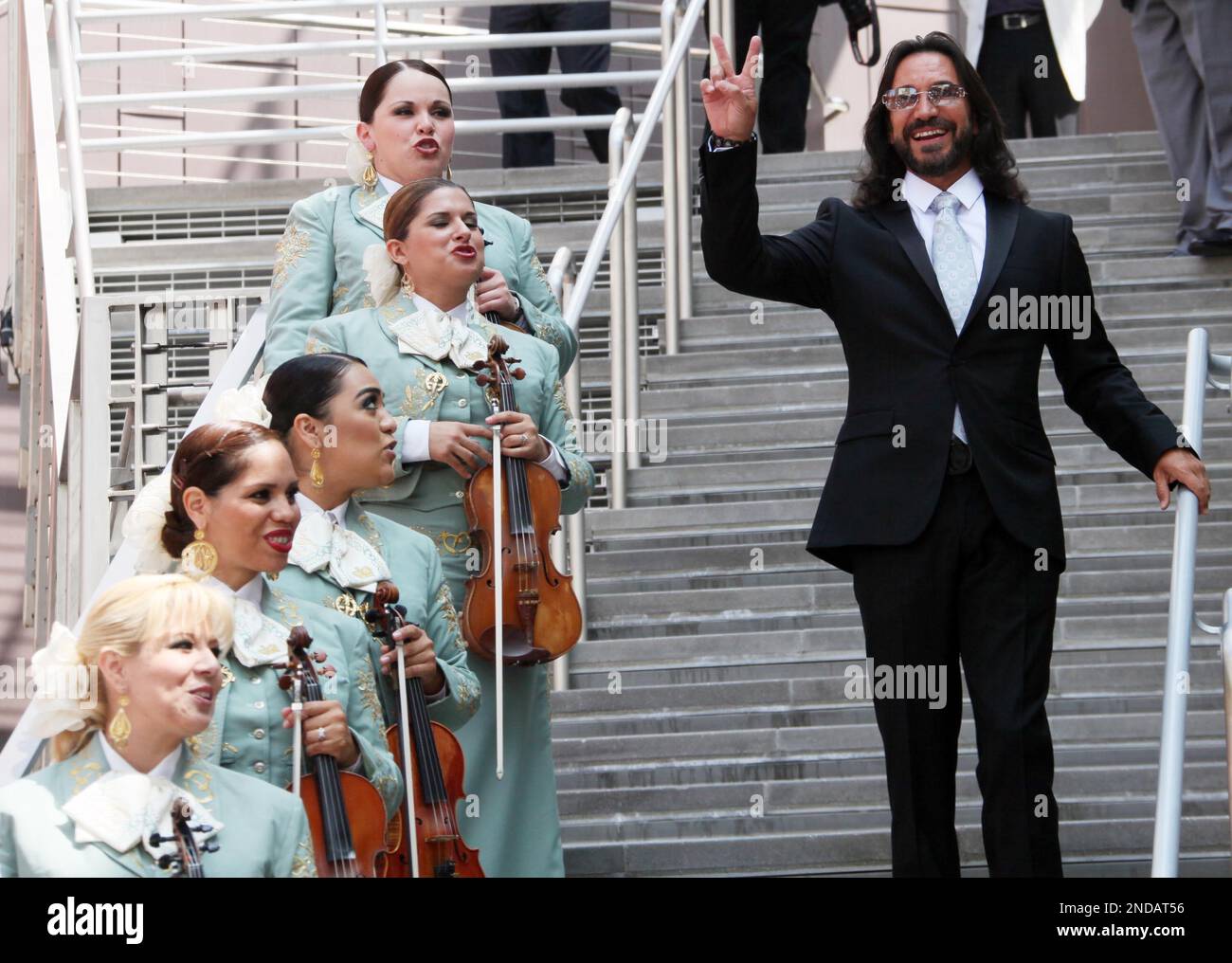 Mexican singer Marco Antonio Solis, a Latin Grammy award winner, walks ...