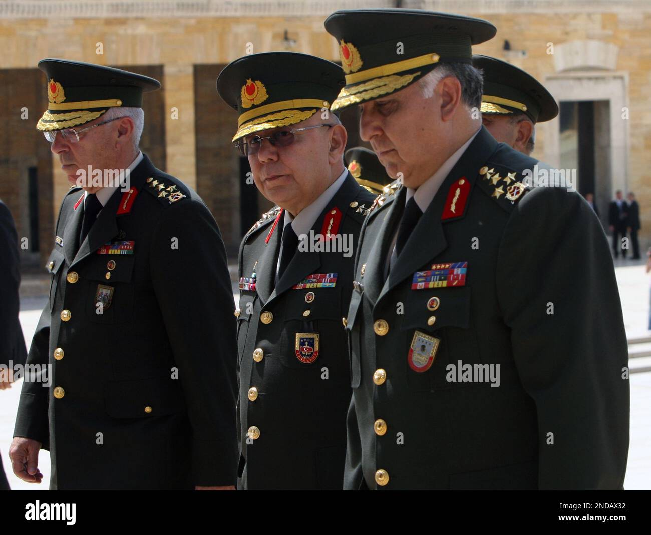 Turkish Army top commanders Gen. Hasan Igsiz, left, and Gen. Atilla ...