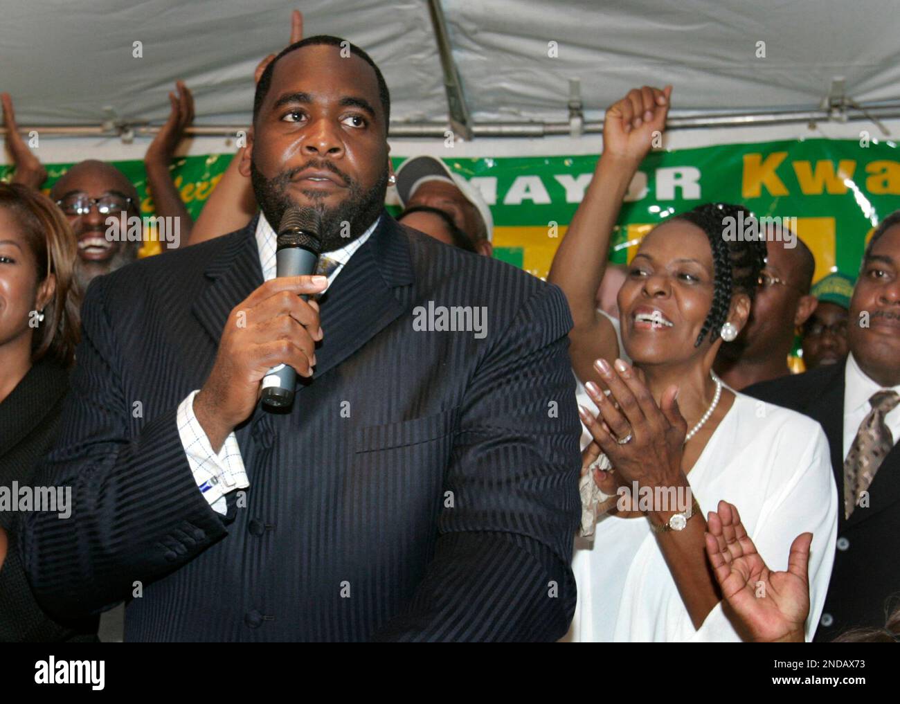 In this Aug. 2, 2005 photo, U.S. Rep. Carolyn Cheeks Kilpatrick stands ...