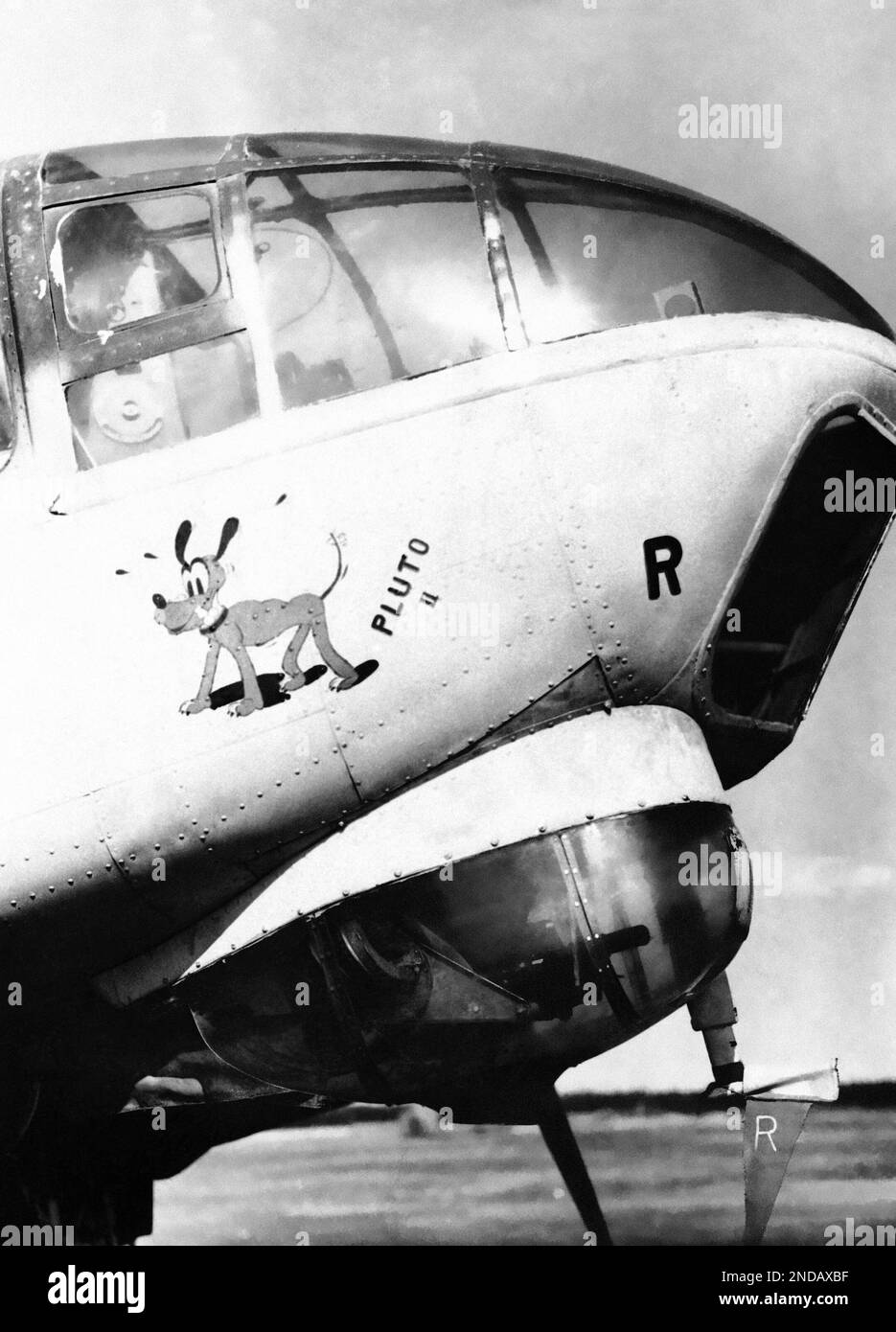 The Bristol Beaufort torpedo bomber with Pluto the mascot on side, at ...