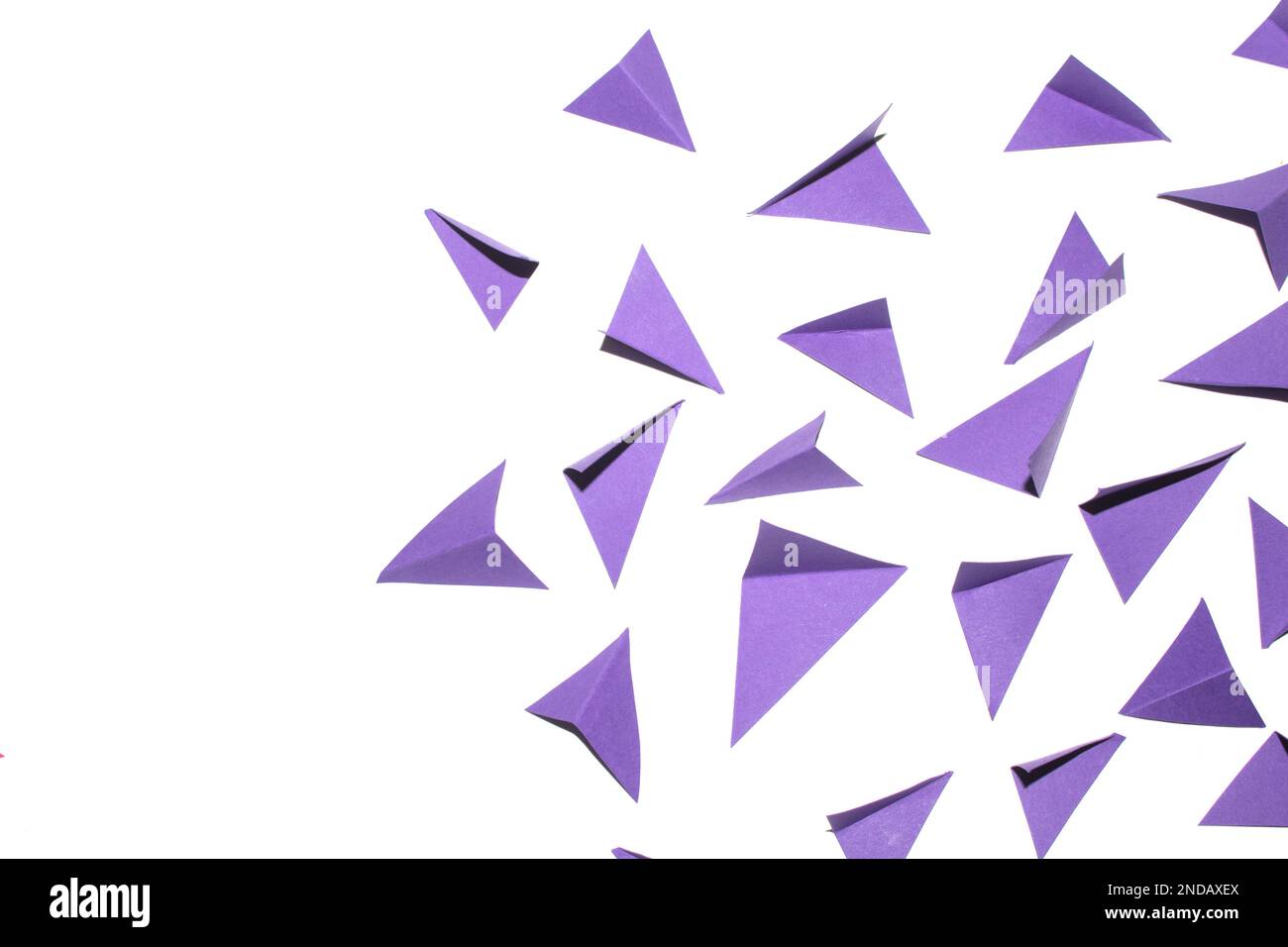 A Pink Purple and White Geometric Folded Paper Triangle Shapes for ...