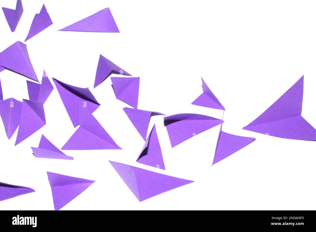 A Pink Purple and White Geometric Folded Paper Triangle Shapes for ...