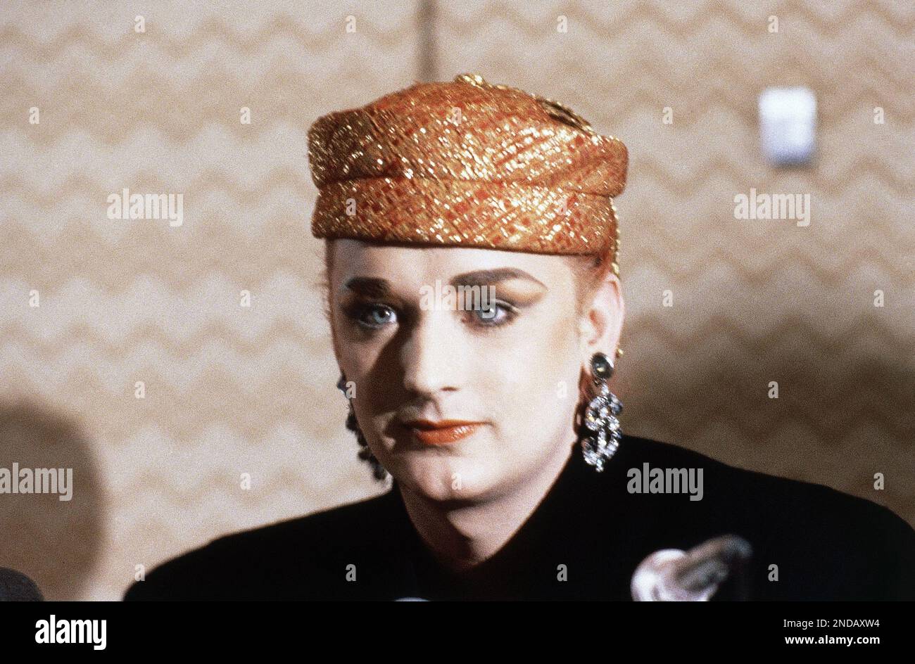 Portrait of British pop singer Boy George taken in 1985. (AP Photo ...