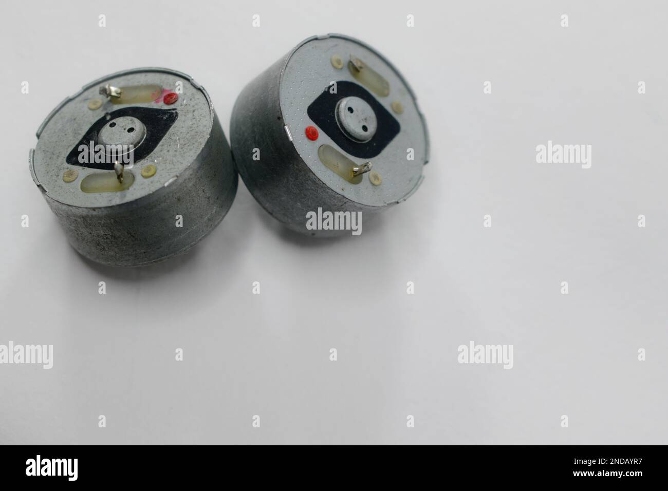 DC motor isolated on a white background. Electronic equipment isolated ...