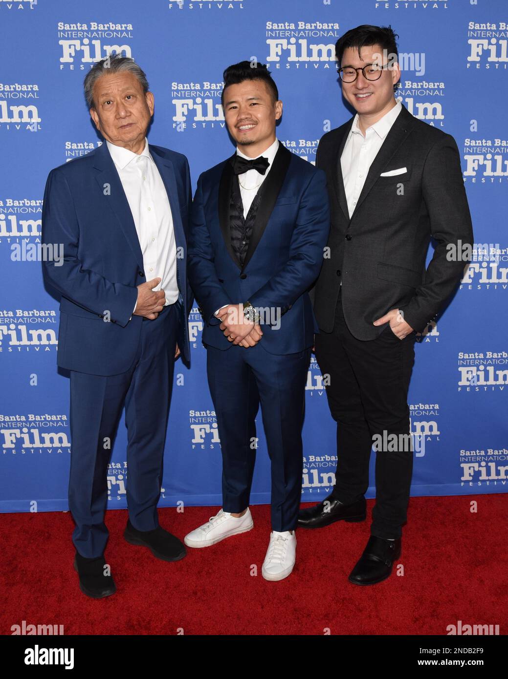 Los Angeles, California, USA. 14th Feb, 2023. Jerry C. Hsu, Lawrence Chen, and Jonathan Hsu ...