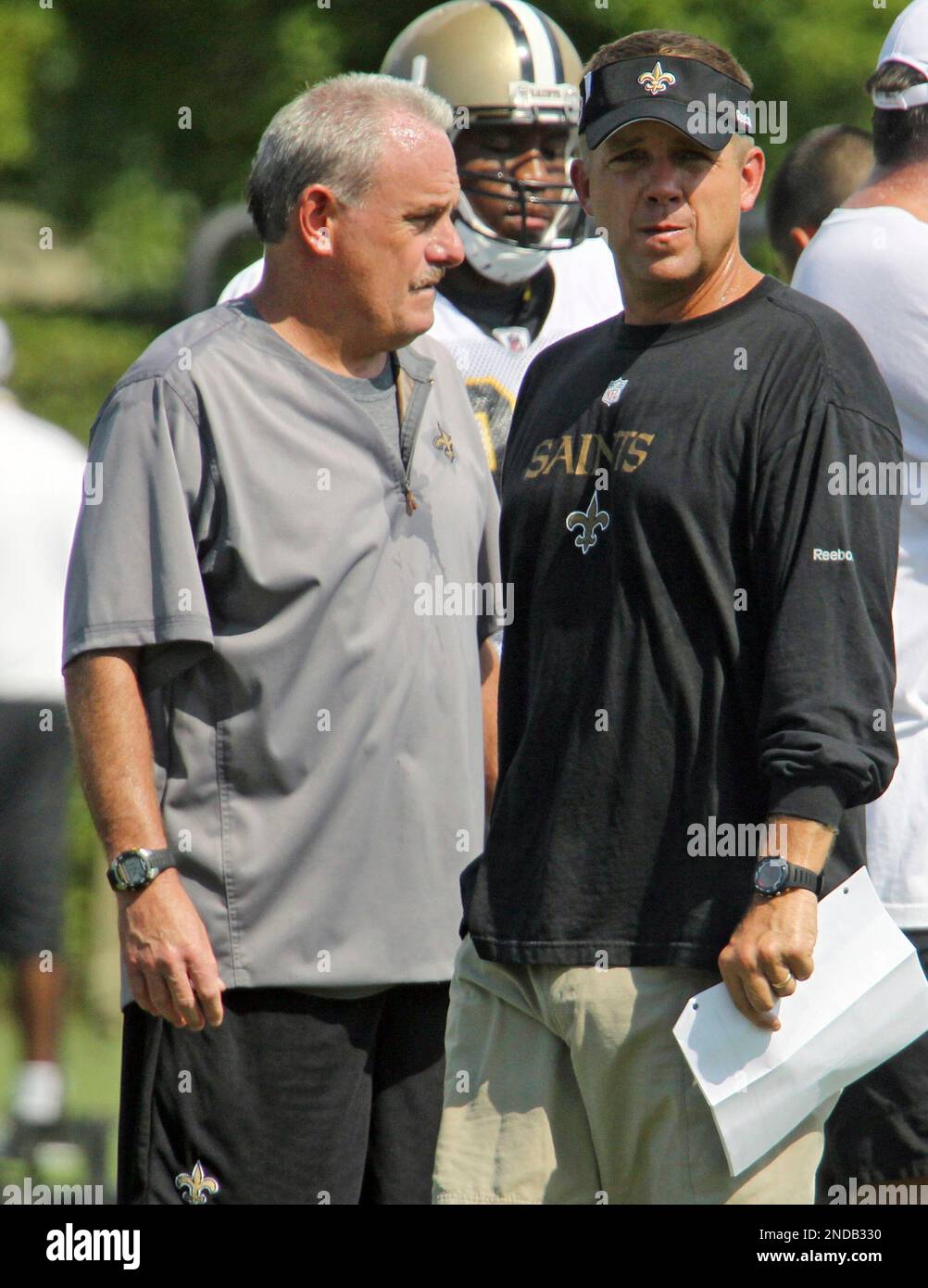 New Orleans Saints coach Sean Payton, left, and assistant head coach ...