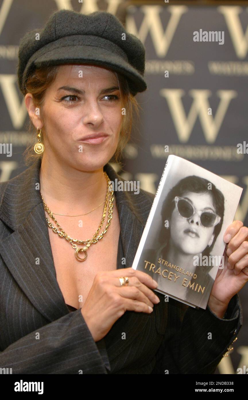 Tracey Emin. Signing of "Strangeland", Waterstones, London, UK Stock ...