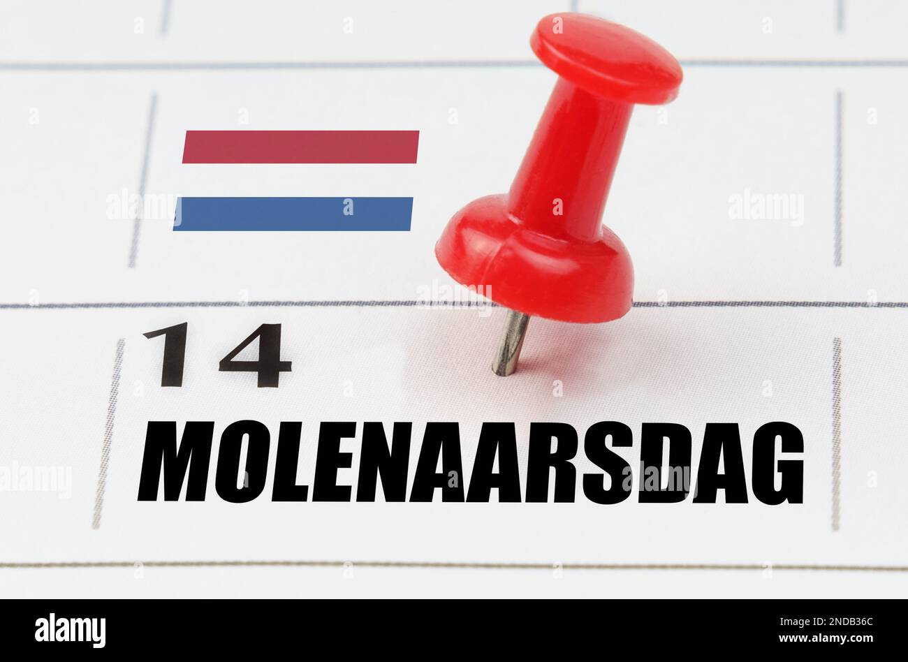 National holidays. On the calendar grid, the date and name of the ...