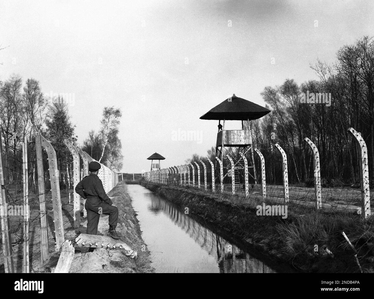 A German concentration camp at Vught, near Hertogenbosch, Holland ...