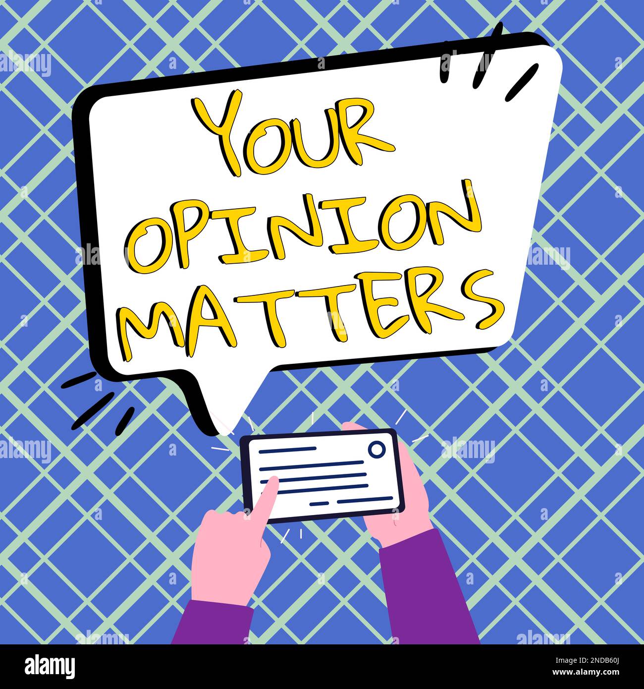 Hand writing sign Your Opinion Matters. Word Written on to Have your ...