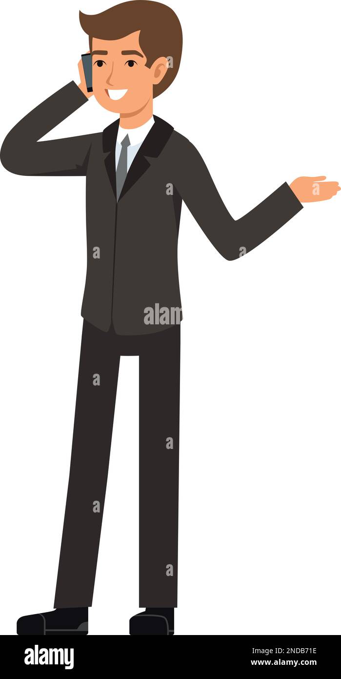 Office manager talking on phone. Businessman making work call Stock ...