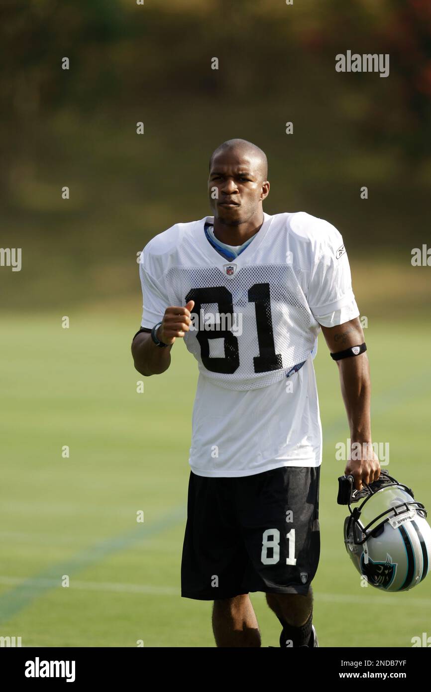 Carolina Panthers receiver Kenneth Moore is shown during practice at ...