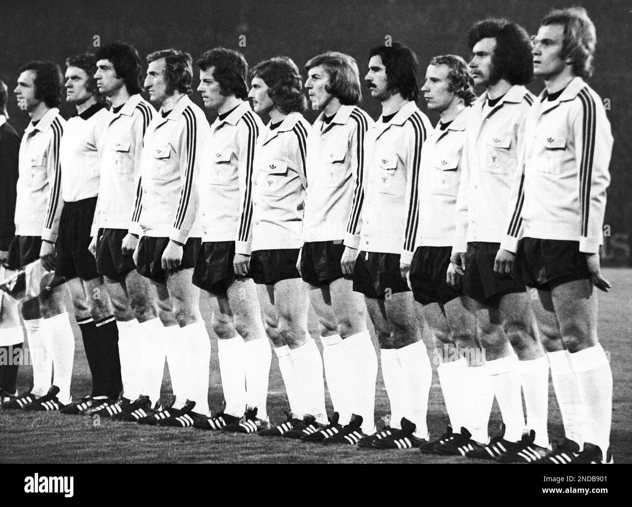 This is the West German soccer team as it played against Scotland in ...