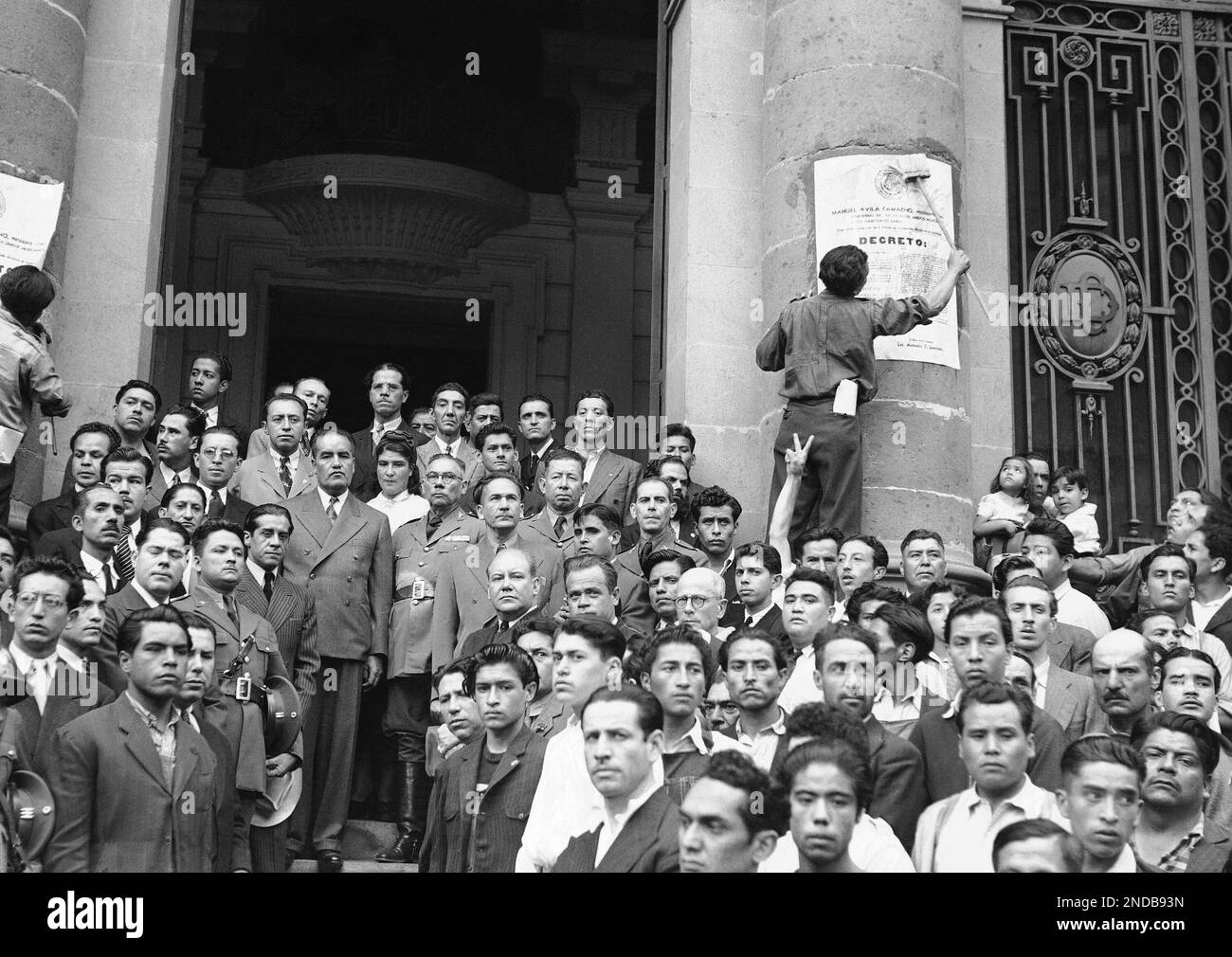 Ceremonies in Mexico City, June 7, 1942 when Mexico’s decision to ...