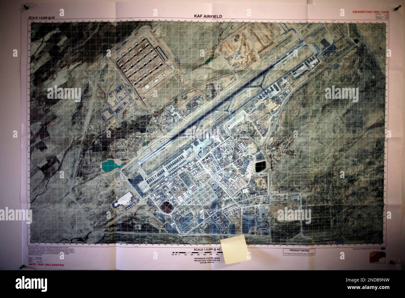 A map of Kandahar Airfield, Afghanistan, Sunday, Aug. 1, 2010. Kandahar ...