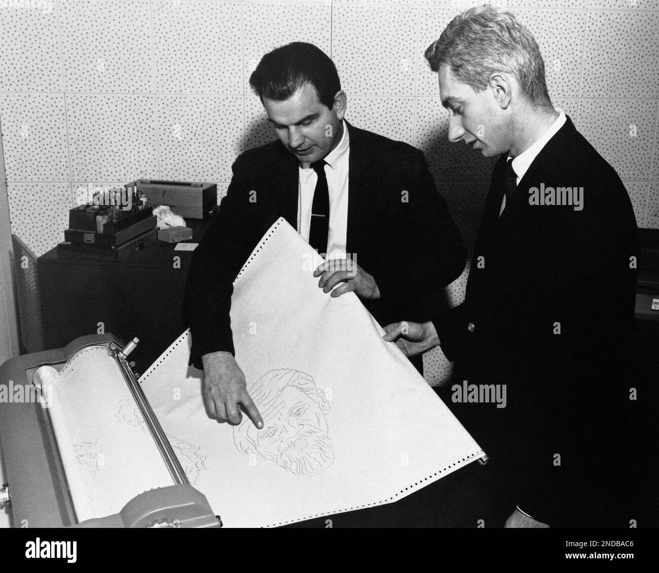 Charles Csuri, left, an artist, and James Shaffer, a computer ...