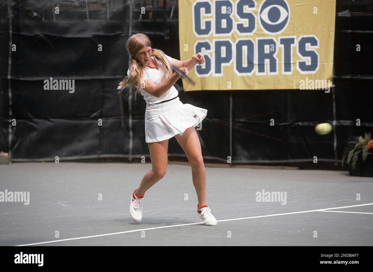 Tennis player Andrea Jaeger is shown in action, Aug. 29, 1980. (AP ...