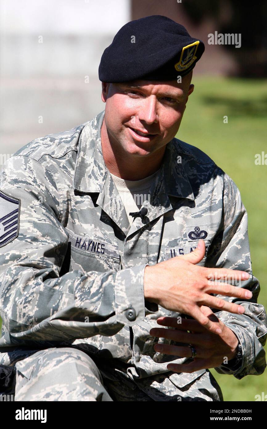 In this photo taken Thursday, July 29, 2010, Master Sgt. Eric Haynes ...