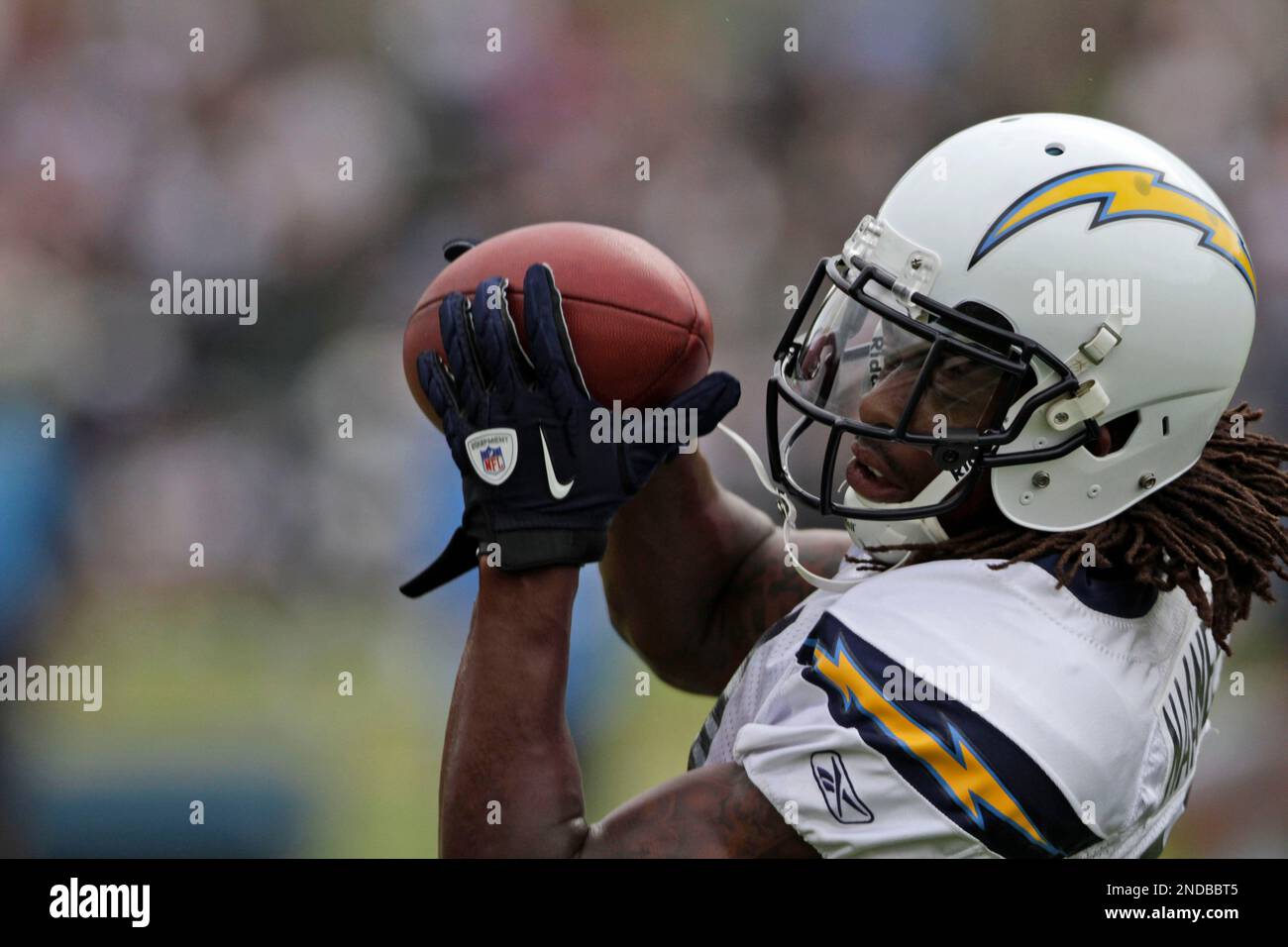 San Diego Chargers wide receiver Legedu Naanee makes a catch during NFL ...