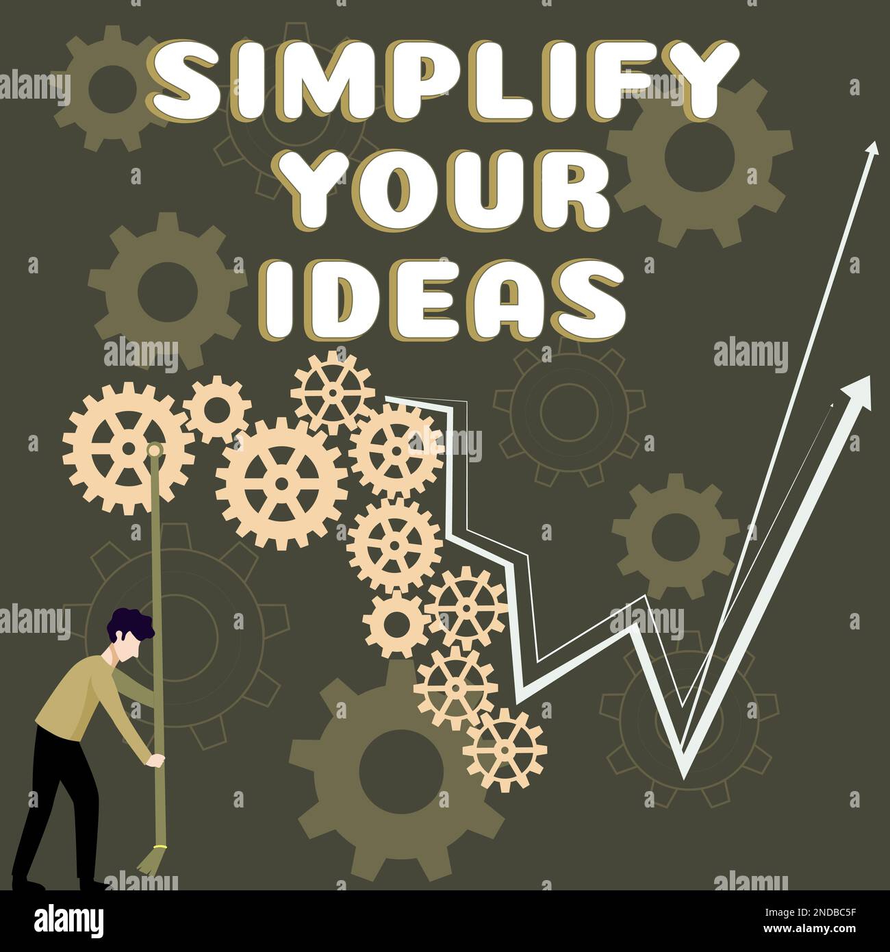 Text caption presenting Simplify Your Ideas. Conceptual photo make ...