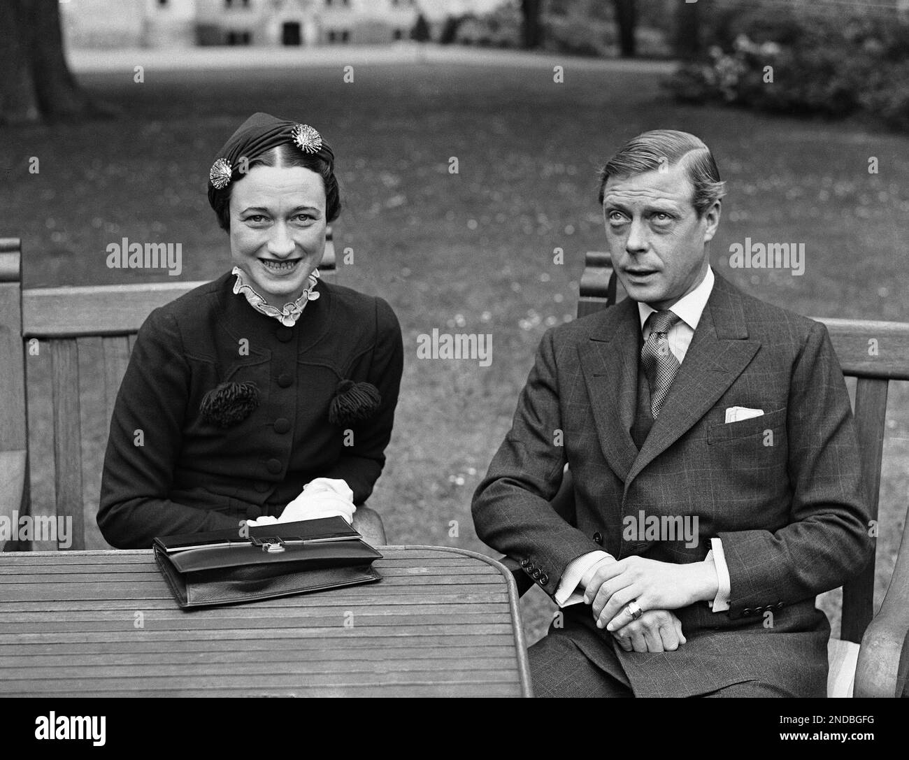 Edward, The Duke of Windsor and Mrs. Wallis Simpson at the Chateau de ...
