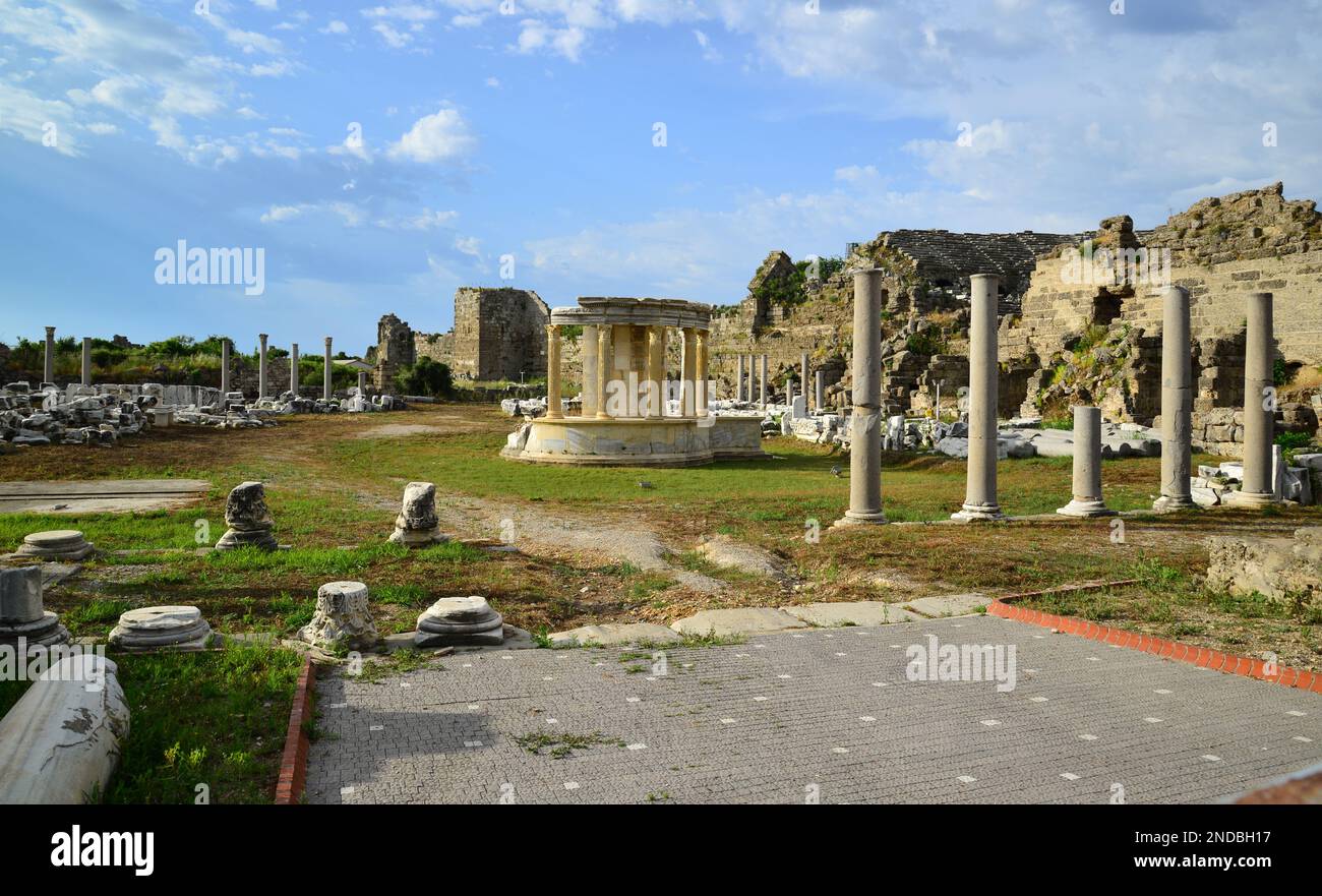 Side Ancient City - Antalya - TURKEY Stock Photo - Alamy