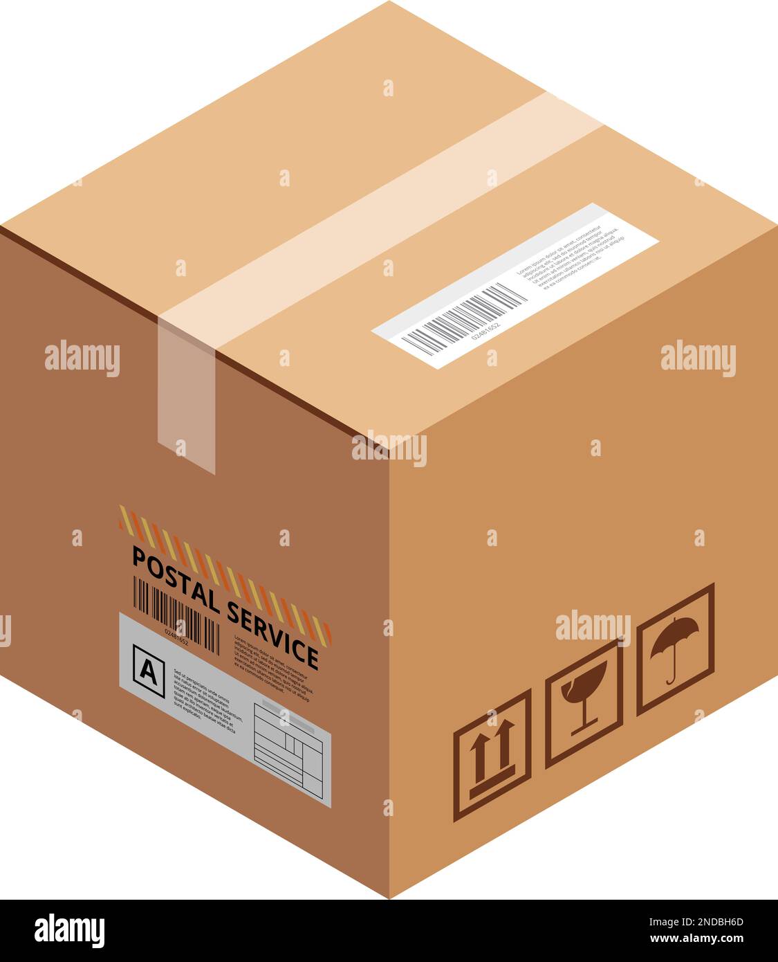 Sealed carton box. Shipping cargo cardboard container Stock Vector ...
