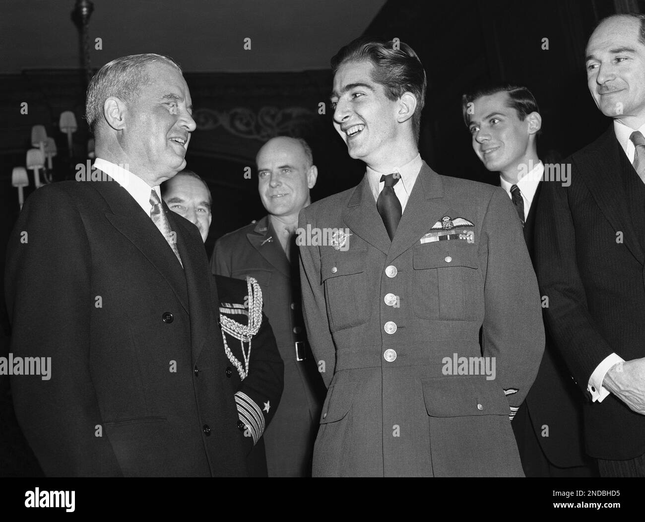 King Peter of Yugoslavia, right, and Richard Patterson, Jr., the new ...