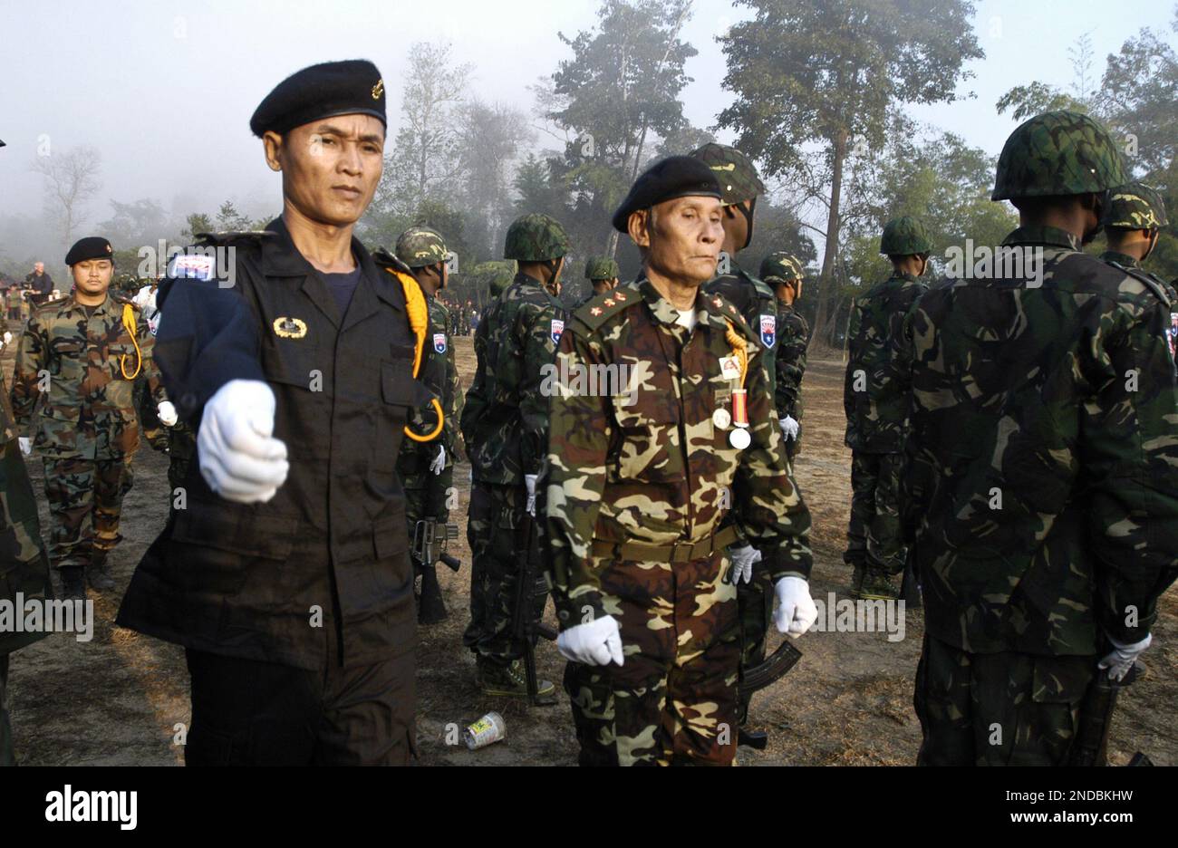 FILE - In this January 2004 file photo, soldiers of the Karen National ...