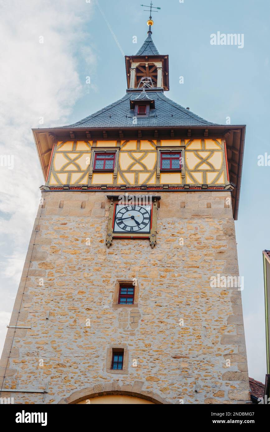 The Old Fachwerk houses in Germany. Scenic view of ancient medieval ...