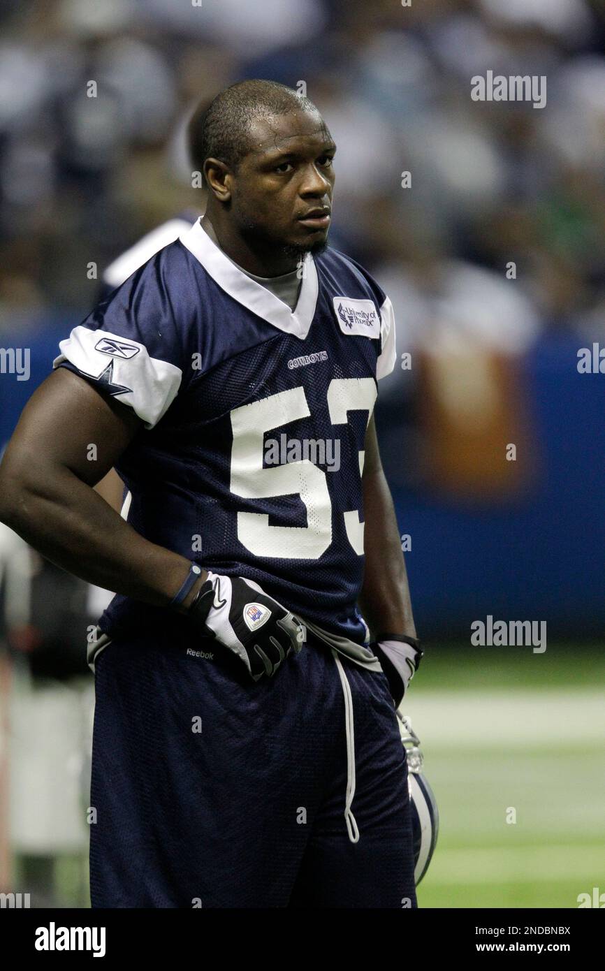 Dallas Cowboys linebacker Steve Octavien (53) at Cowboys training camp ...