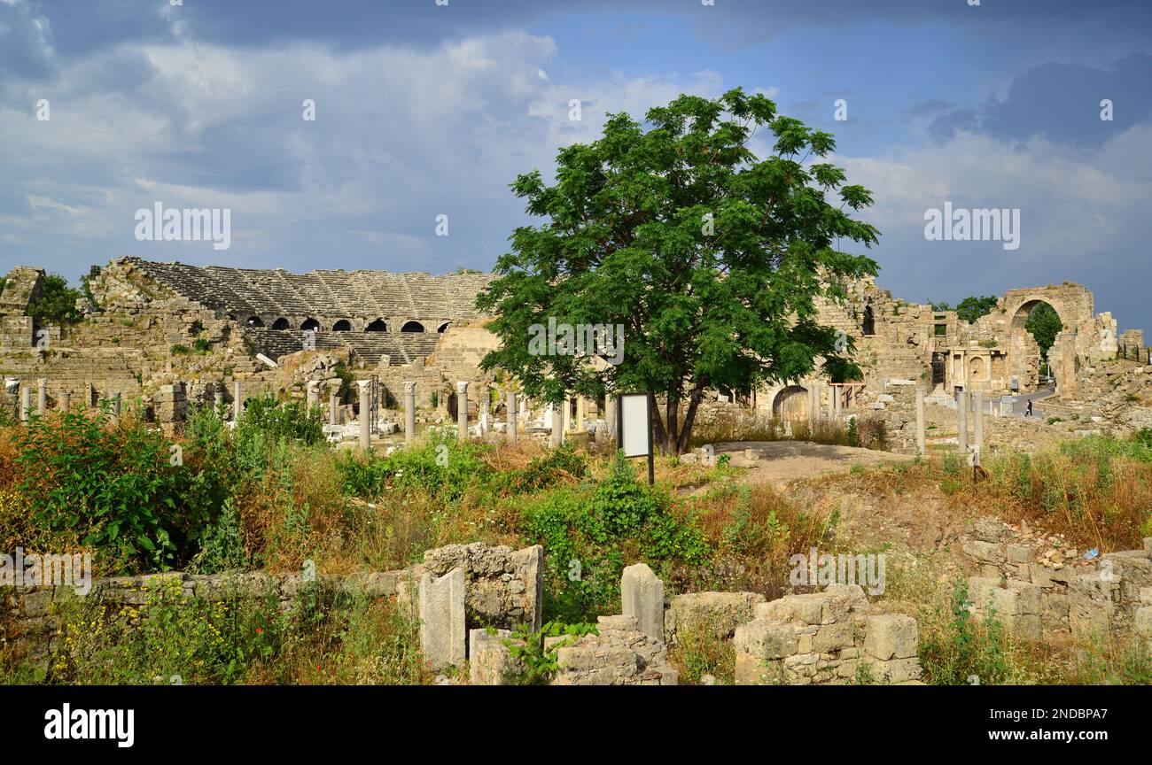 Side Ancient City - Antalya - TURKEY Stock Photo - Alamy