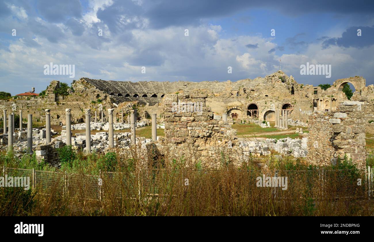 Side Ancient City - Antalya - TURKEY Stock Photo - Alamy