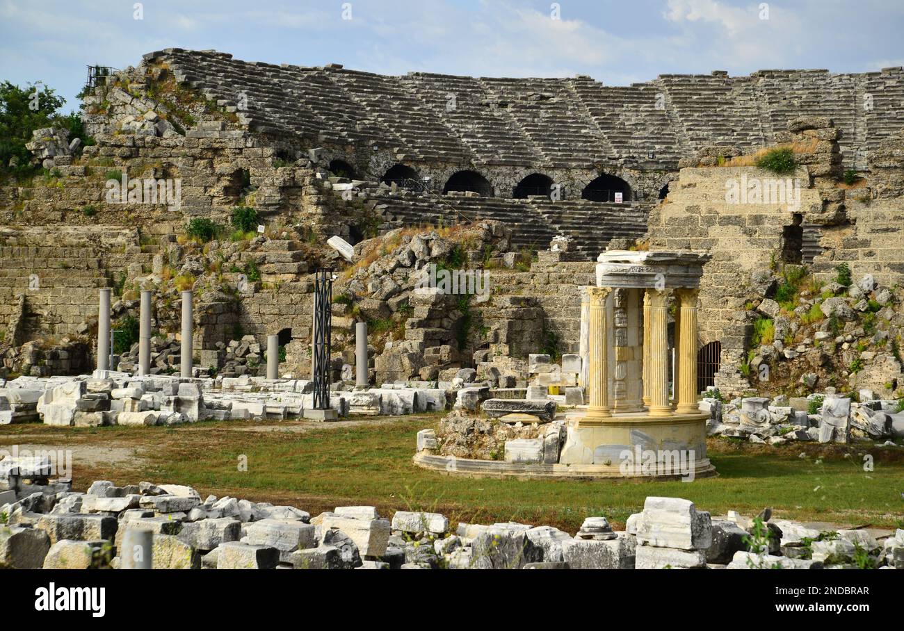 Side Ancient City - Antalya - TURKEY Stock Photo - Alamy